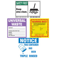 Health, Sanitation & Waste Labels - In Stock - R.S. Hughes
