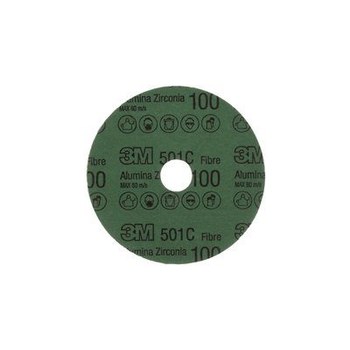 3M 501C Fibre Disc 50423, 5 in, 100, Fine, Alumina Zirconia | RSHughes.com