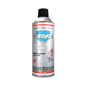 Sprayon S03106000 Stencil Ink, Red, 12 oz | RSHughes.com