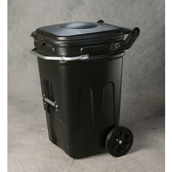 Eagle Waste Cart 1696BLK, 65 gal capacity, Black, HDPE | RSHughes.com