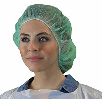 Keystone Bouffant Cap 110NWI-10-21-GREEN, Universal, Polypropylene ...