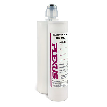 Plexus MA590 Black Two-Part Base (Part B) Methacrylate Adhesive, 400 ml Cartridge | RSHughes.com