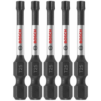 Bosch Impact Tough T25 Torx Power Bit ITT25205, Alloy Steel, 2 in ...