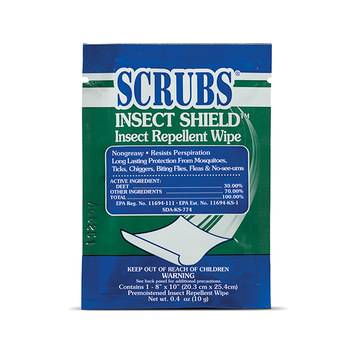 Scrubs Insect Shield Insect Repellent, 1 Wipe Packet, 91401 | RSHughes.com
