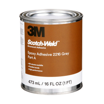3M Scotch-Weld 2216 Gray Two-Part Epoxy Adhesive, Base & Accelerator (B ...