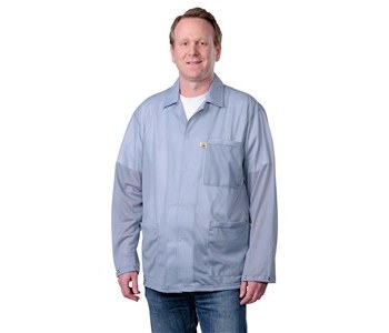 Desco Statshield 73893 ESD / Anti-Static Jacket, Large, Gray | RSHughes.com