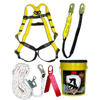 3M Fall Protection Kit 70071532736, Universal Harness, 6 ft Lifeline ...