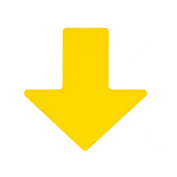 Brady 104415 Arrow Marking Label, 2 in x 5 in, Polyester, Yellow, B-514 ...