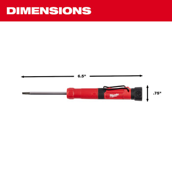 Milwaukee 48-22-2932 4-in-1 Pocket Precision Multi-Bit Screwdriver, 6.5 ...