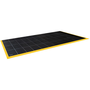 Safety Drainage Mat MAT312BY, Rubber, Black/Yellow | R.S. Hughes