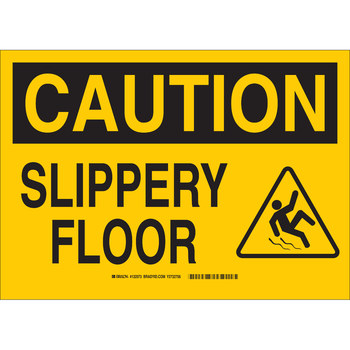 Brady 132070 Fall Prevention Sign, Yellow, B-401, 10 in x 7 in ...