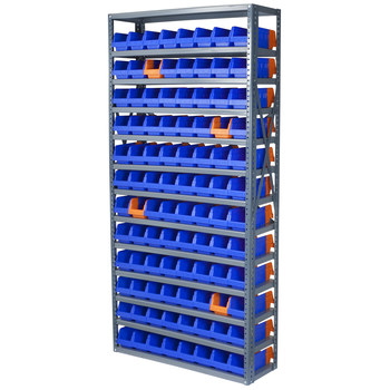 Akro-Mils AS127936442B Fixed Shelving System AS127936442B, Steel, 13 ...