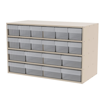 Akro-Mils Akrodrawers Stackable Cabinet AD3517PAST, Putty, 35 in x 17 ...