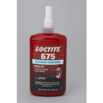 Loctite RC675 Green Retaining Compound 67541, IDH:135533, 250 ml Bottle ...