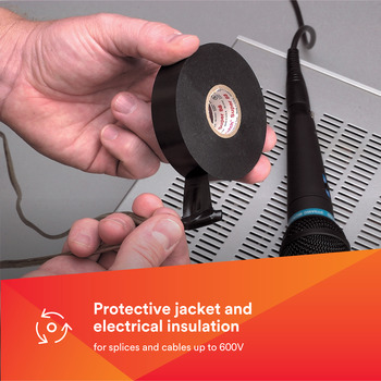 3M Scotch 88-Super 06143 Insulating Tape, Black, 0.75 in | RSHughes.com