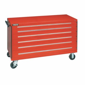 Proto Work Station J45030, 6 Drawer, Safety Red/Gray | RSHughes.com