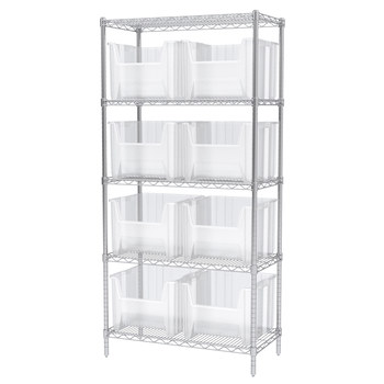 Akro-Mils Stak-N-Store AWS183613018SC Fixed Shelving System ...