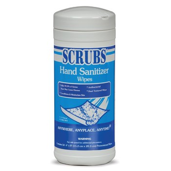 Scrubs Hand Sanitizer, 50 Wipes Tub, 90956 | RSHughes.com