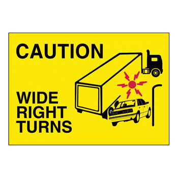 Brady 63203 Truck Placards Sign, Yellow, B-946, 14 in x 10 in ...