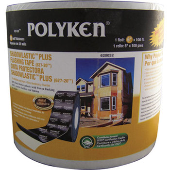 Polyken Shadowlastic Flashing Tape 627-20 4 X 100FT BLACK, 4 in x 100 ...