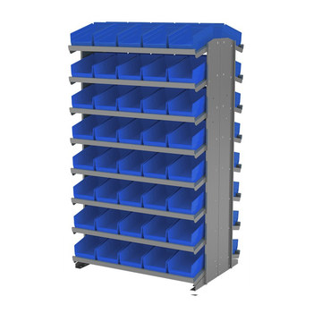 Akro-Mils APRD130 Fixed Rack APRD130, Gray, 16 Shelves | RSHughes.com