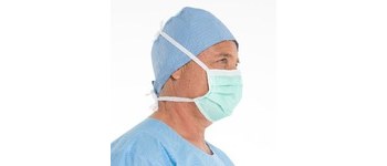 Kimberly-Clark Pleated Surgical Mask 49235, Green | RSHughes.com