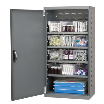 Akro-Mils Akrodrawers Secure Mini-Cabinet ACS4C62, Steel, Charcoal Gray ...