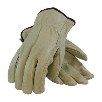 PIP 70-301 Driver's Gloves 70-301, M, Size Medium, Leather, White ...