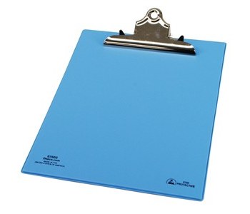 Desco 07603 ESD / Anti-Static Clipboard, Blue, 9 1/4 in x, 12 1/2 in ...