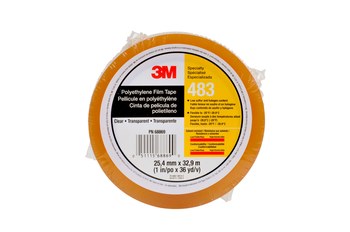 3M 483 Aerospace Tape 68869, 1 in x 36 yd, Clear | RSHughes.com