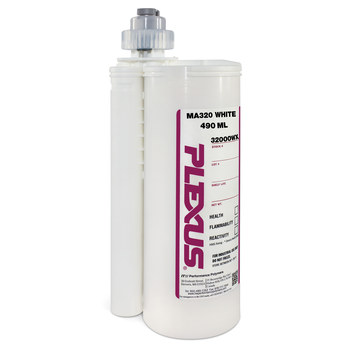 Plexus MA320 White Two-Part Methacrylate Adhesive, 380 ml Cartridge | RSHughes.com