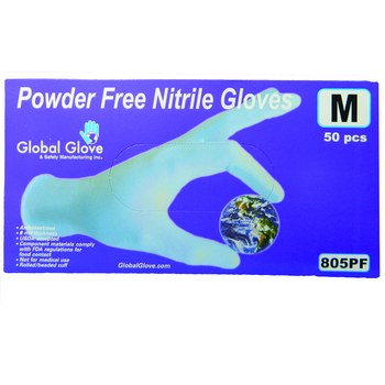Global Glove Disposable Gloves 805PF-2XL, Size 2XL, Blue | RSHughes.com