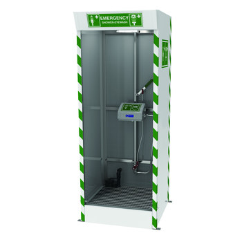 Hughes Safety Emergency Cubicle Shower SD32K45G-PUMP, Floor Mount ...