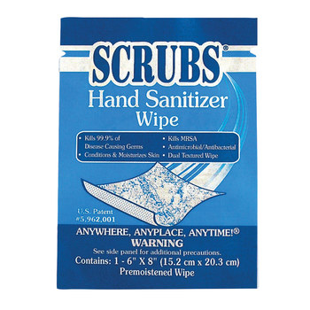 Scrubs Hand Cleaner, 1 Wipe Packet, 90901 | RSHughes.com
