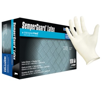 Sempermed SemperGuard Disposable Gloves INDPFT104, Size Large, White | RSHughes.com
