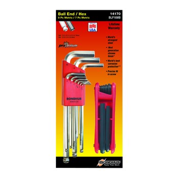 Bondhus GorillaGrip Ball End L Wrench Fold up Set 14170 RSHughes