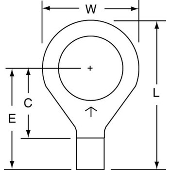 3M Scotchlok M10-12RK 01903 Brazed Ring Terminal, Yellow, 0.75 in x, 1. ...