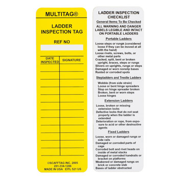 Brady Laddertag LAD-EITL521 Ladder Tag Insert, 2 in x 6 1/2 in, Vinyl ...