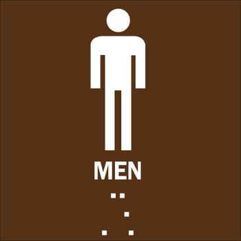 Brady 70128 Restroom Sign, Brown, B-81, 8 in x 8 in | RSHughes.com