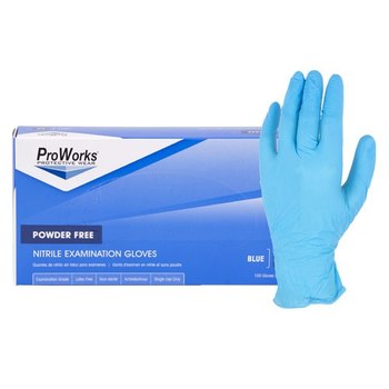 Adenna ProWorks Disposable Gloves GL-N135FL, Size Large, Blue ...