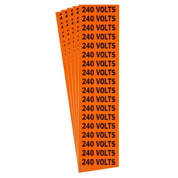Brady 152483 Conduit & Voltage Label, 2.25 in x 0.5 in, Vinyl Cloth ...