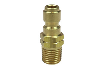 Coilhose Straight Through Connector 1101STB, 1/4 in MPT Thread, Brass ...