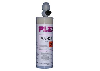 Plexus MA425 Blue Two-Part Base & Accelerator (B/A) Methacrylate Adhesive, 490 ml Dual Cartridge ...