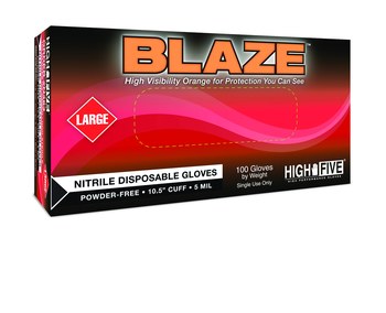 Microflex High Five Blaze N48 Disposable Gloves N484, Size XL, Orange ...