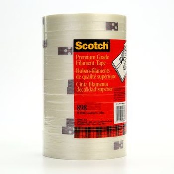 3M Scotch 898 Filament Strapping Tape 06896, 12 mm x 55 m, Clear ...