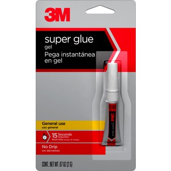3M 18007 Super Glue Gel 90885, 0.7 oz Tube, Clear | RSHughes.com