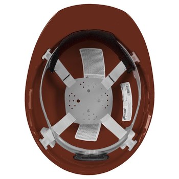 Jackson Safety Hard Hat 14836, 4-Point Ratchet Suspension, HDPE, Brown ...