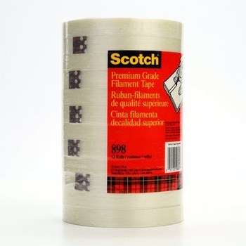 3M Scotch 898 Filament Strapping Tape 06897, 18 mm x 55 m, Clear ...
