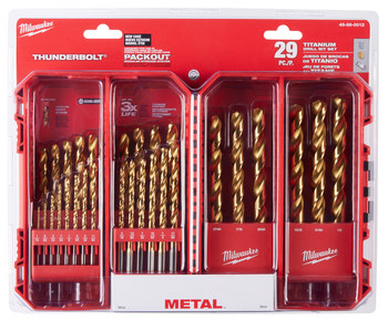 Milwaukee THUNDERBOLT Drill Bit Set 48-89-0012, Titanium Coated ...