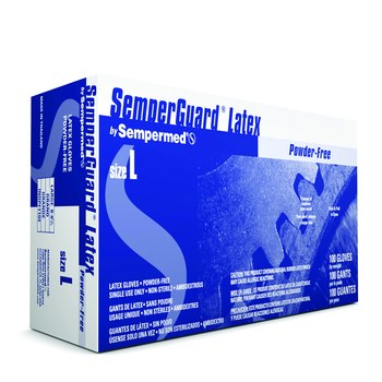 Sempermed SemperGuard Disposable Gloves INDPFT104, Size Large, White | RSHughes.com